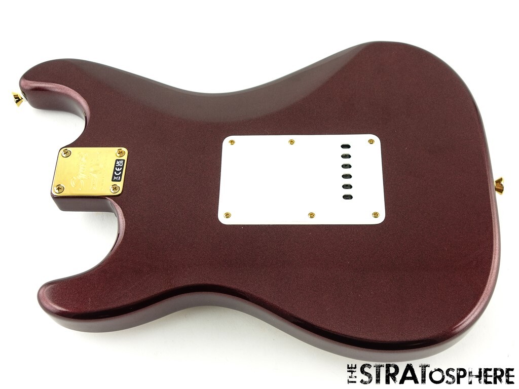 Fender Squier 40th Anniv. Strat Stratocaster Gold LOADED BODY, Ruby Red ...