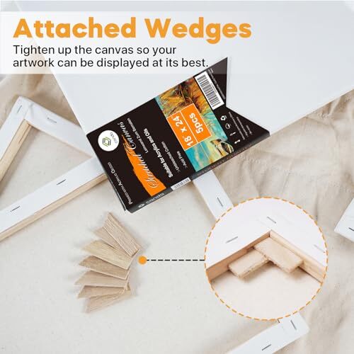 16x20 inch Stretched Canvas for Painting, Pack of 5, Primed, | eBay