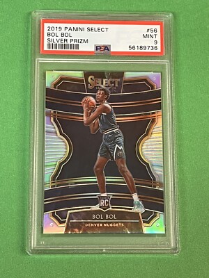 BOL BOL 2019 PANINI SELECT SILVER PRIZM ROOKIE NUGGETS CARD #56 RC PSA ...