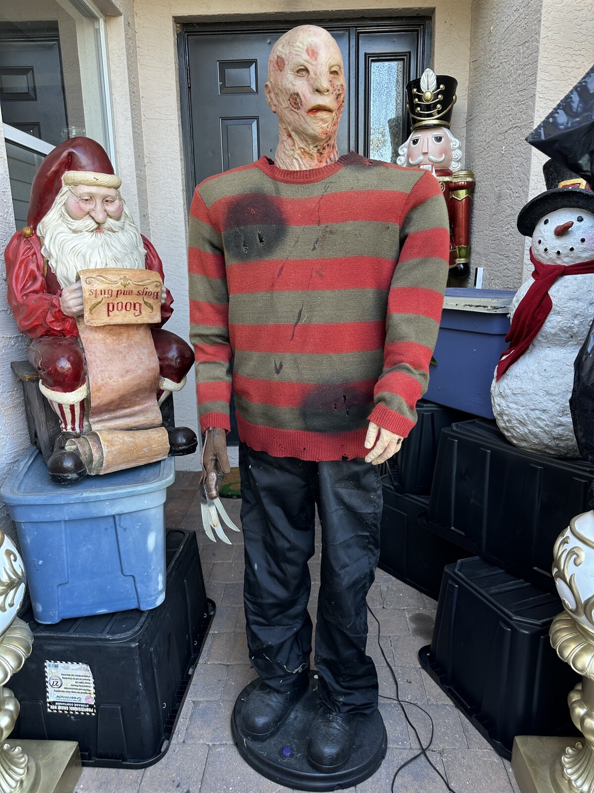 Halloween Prop Gemmy Freddy Krueger Animatronic Animated Life Size ...