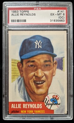 1953 Topps ALLIE REYNOLDS #141 PSA 6 (OC) EX-MT YANKEES 31835663 | eBay