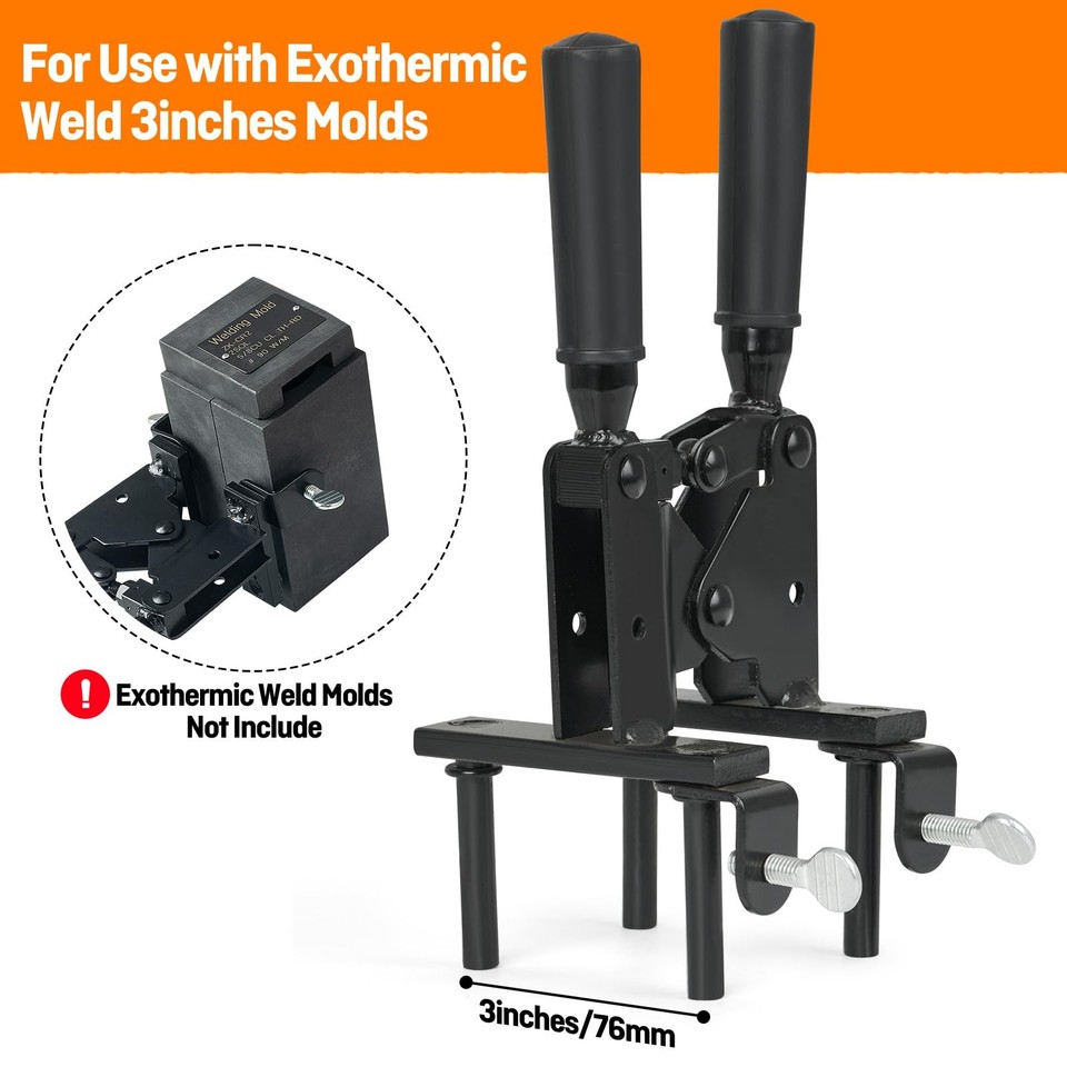 3 Inches Weld Handle Clamp Accessory Kit,Used with Graphite Exothermic ...