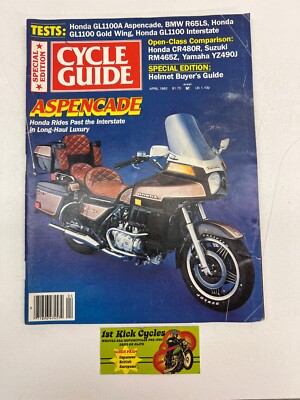 CYCLE GUIDE MAGAZINE APRIL 1982 HONDA CR480 SUZUKI RM465 YAMAHA YZ490 ...