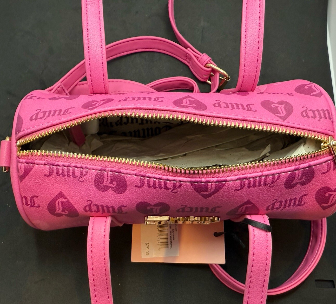 *NWT* Juicy Couture - Juicy Pink Barrel Bag with Small Single Snap ...