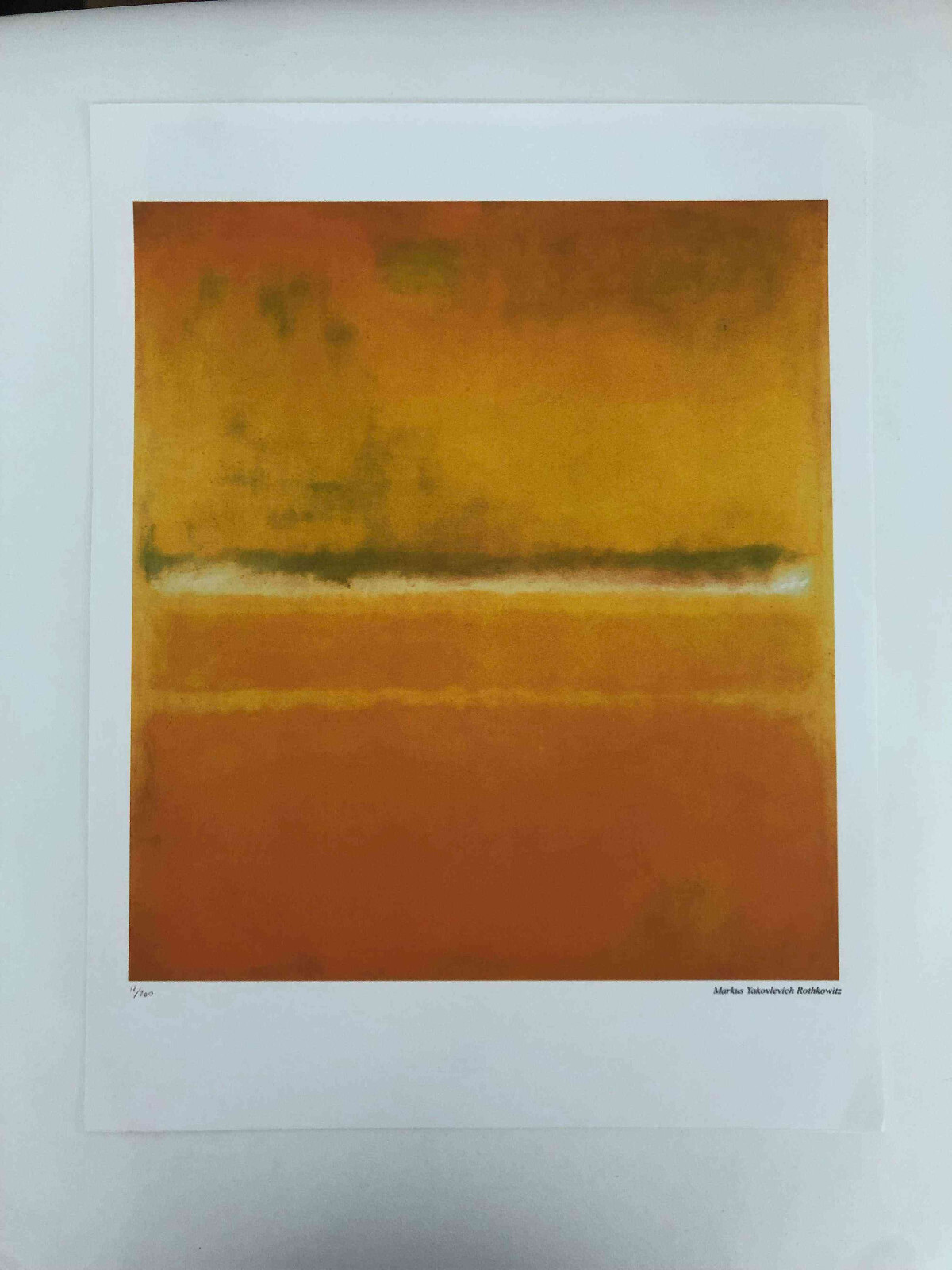 Mark Rothko Lithography Off Set CM 50x65 Signature On Slab With ...