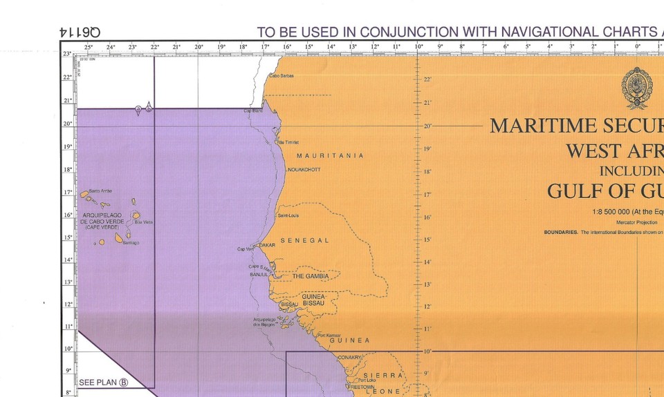 Admiralty Q6114 Maritime Security Chart West Africa Gulf Of Guinea ...