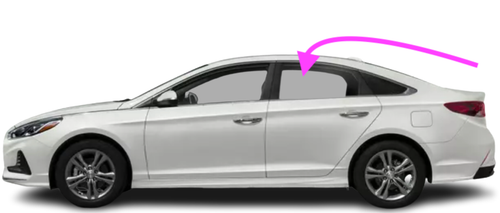 Fits 2015-2019 Hyundai Sonata Sedan Driver Side Left Rear Door Window ...
