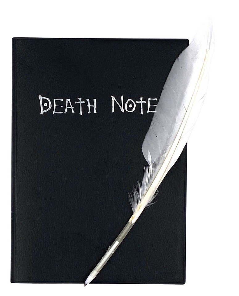 Goldenvalueable Anime Death Note Cosplay Notebook with Feather Pen and ...