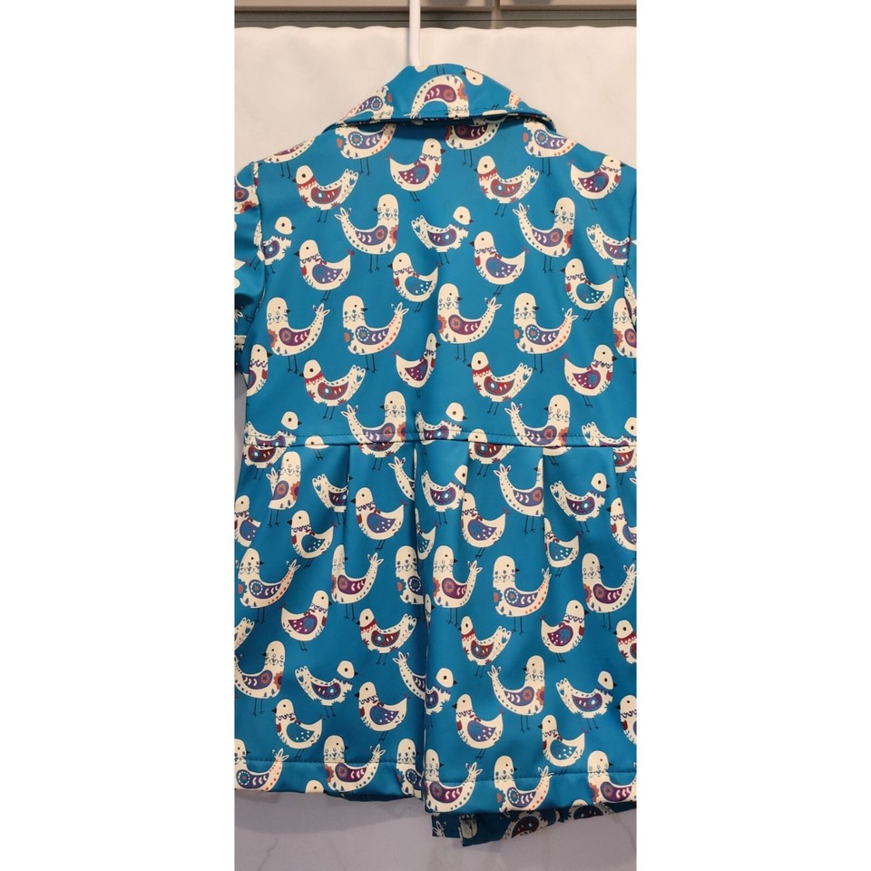 Minoti Toddler Fleece Lined Rain Coat Size 1-2yrs Blue With Paisley ...
