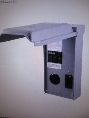 GE RV Panel with 50 Amp RV Receptacle and 20 Amp GFCI Receptacle ...