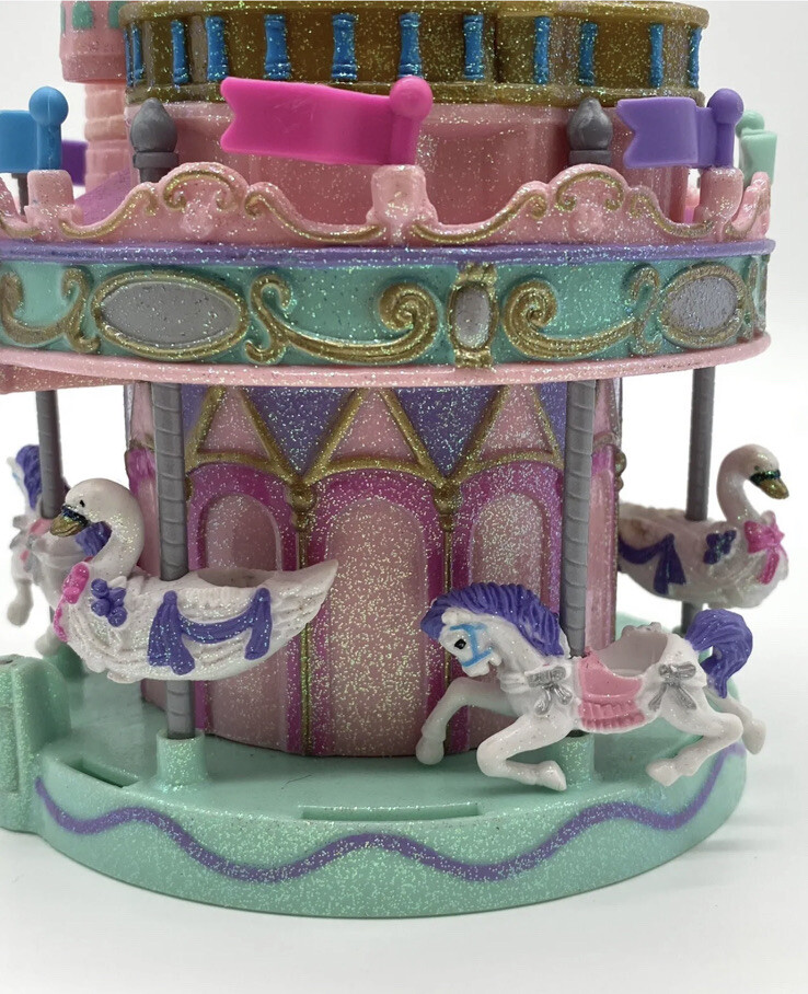 Vintage 1996 Trendmasters Starcastle Carousel Playset Glitter Swan ...