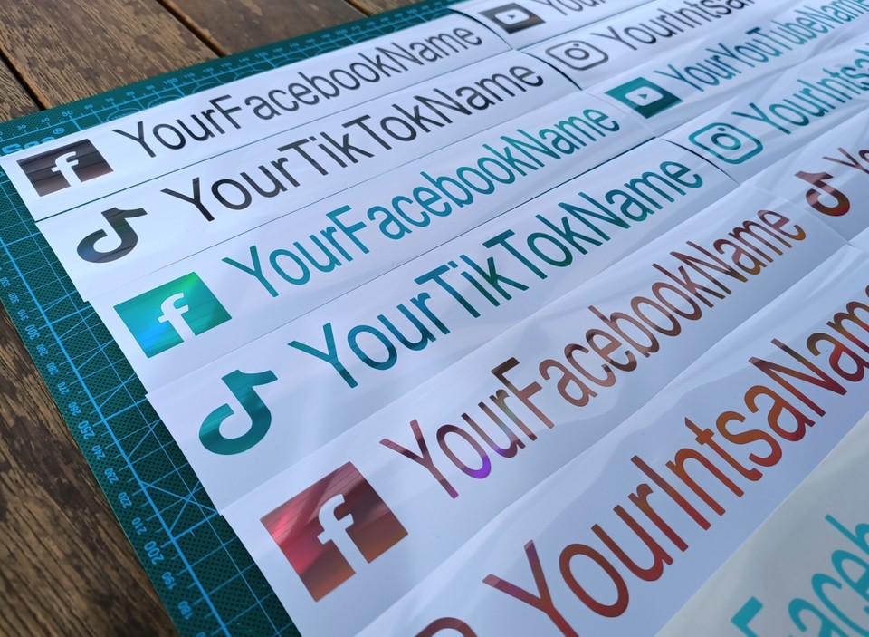 Instagram decal sticker tik tok facebook youtube decal sticker promote ...