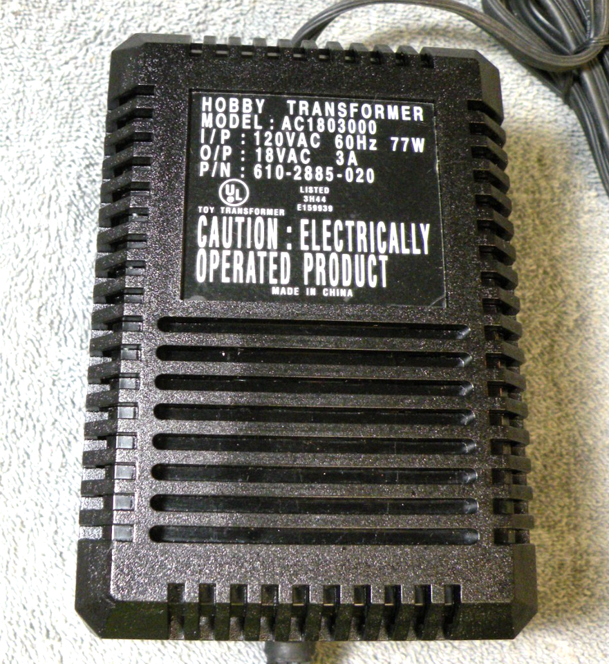 Lionel AC1803000 "O" Gauge Hobby Train Transformer 77W with Speed ...