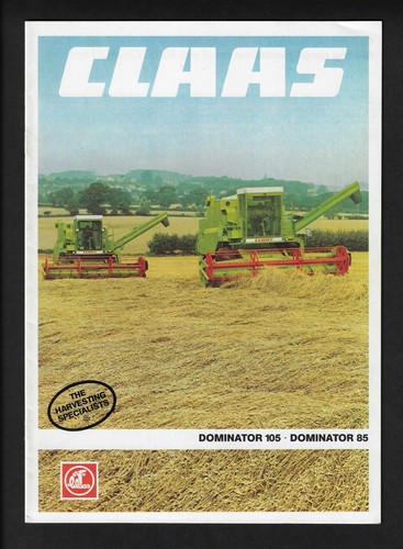 CLAAS DOMINATOR 85/105 COMBINE HARVESTERS 16 PAGE BROCHURE 9/80 | eBay