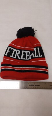 Fireball Cinnamon Whiskey Promo Knit Beanie Winter Hat w/ Pom Pom NOS ...