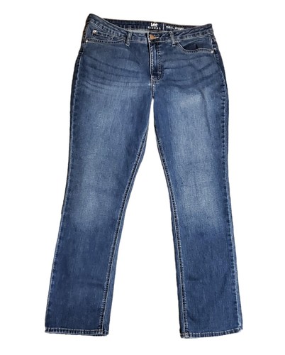 Lee Riders Womens Blue Jeans Size 16M Straight Leg Mid-Rise | eBay