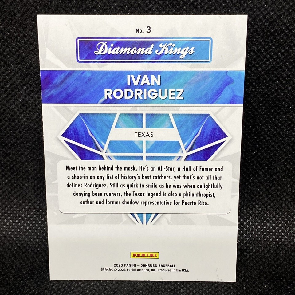 2023 Donruss Diamond Kings Ivan Rodriguez - Texas Rangers Insert #3 | eBay