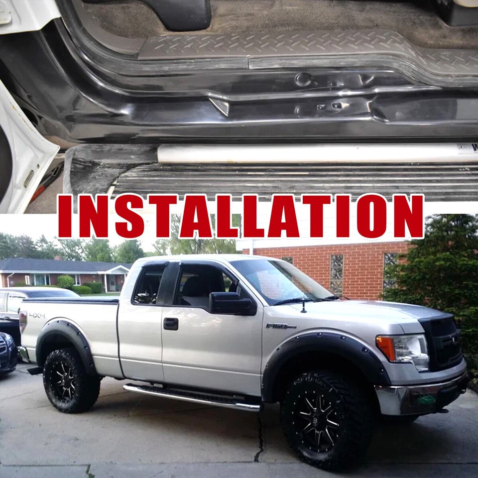 Right Rocker Panels For 2009-2014 Ford F150 F-150 Truck Super Cab ...
