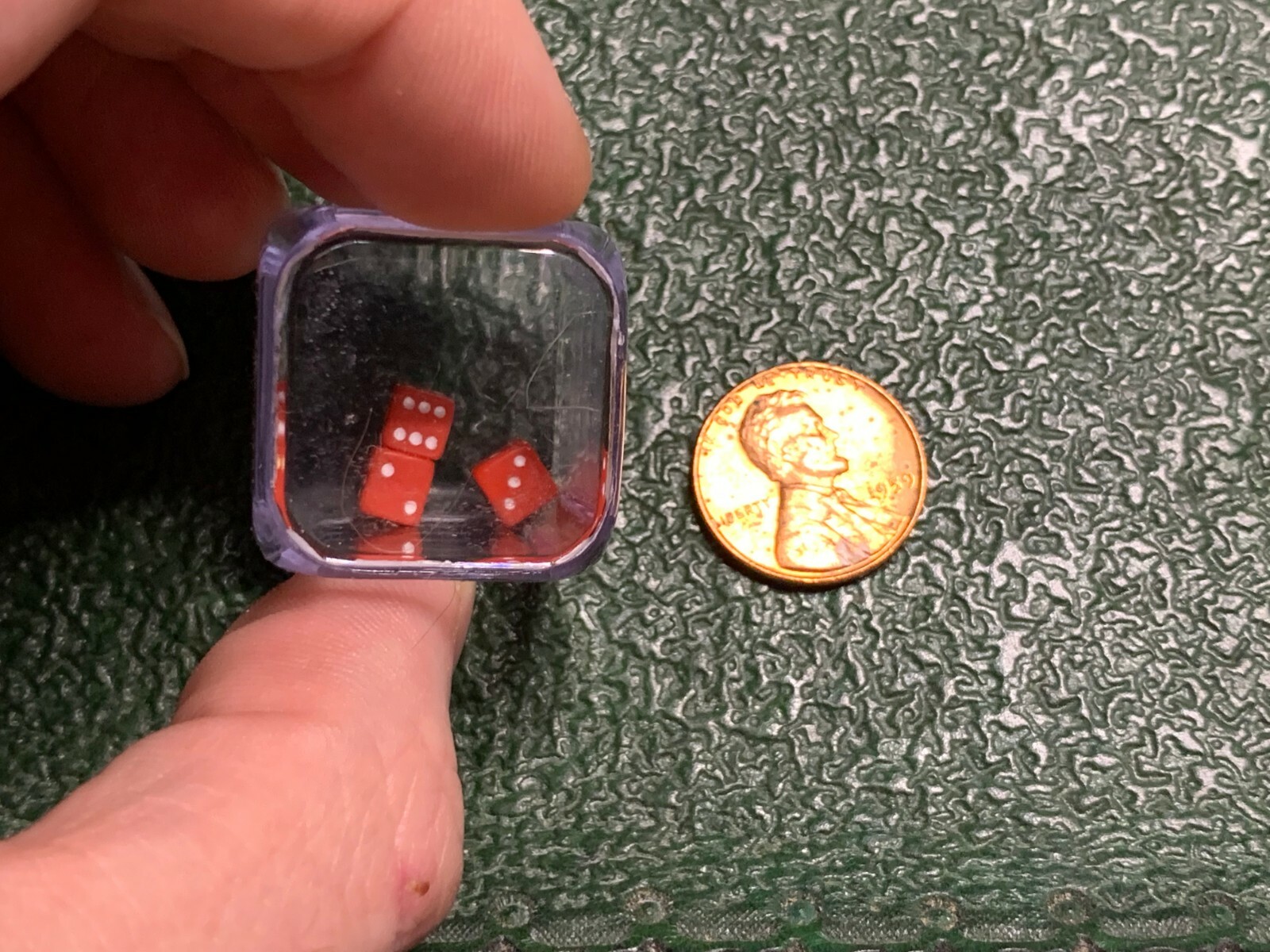 Triple D6 - Three Small Red D6 in Large Clear D6 - Gaming Dice RPG ...