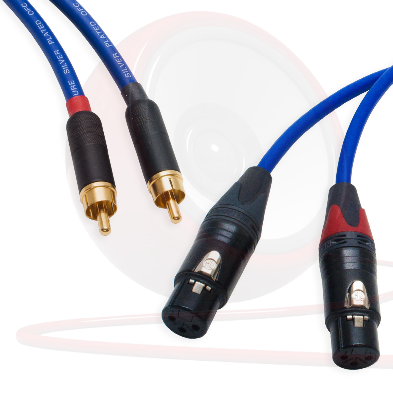 Pseudo Balanced RCA Phono to Female XLR Lead (PAIR). Van Damme ...