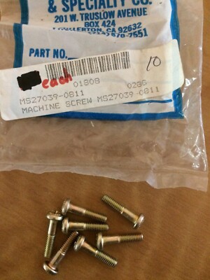 Aviation MS27039-0811 Cad Plated Screws | eBay