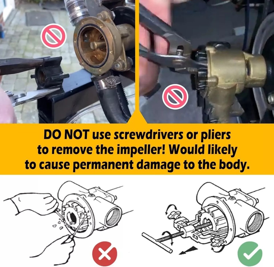 660040-1 Impeller Puller/Removal Tool for Jabsco Pump 50070-0040 50070 ...