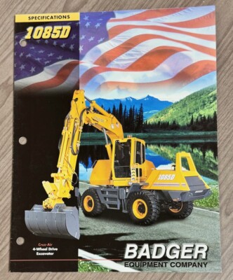 BADGER Equipment BROCHURE 10850 Cruz-Air Excavator Brochure | eBay
