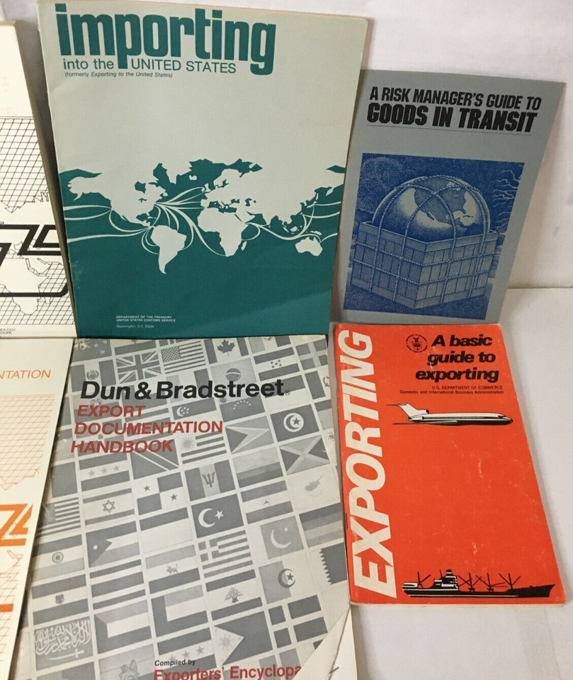 Lot of 9 Vintage Import / Export / Shipment Books - Freight Risk Guide ...