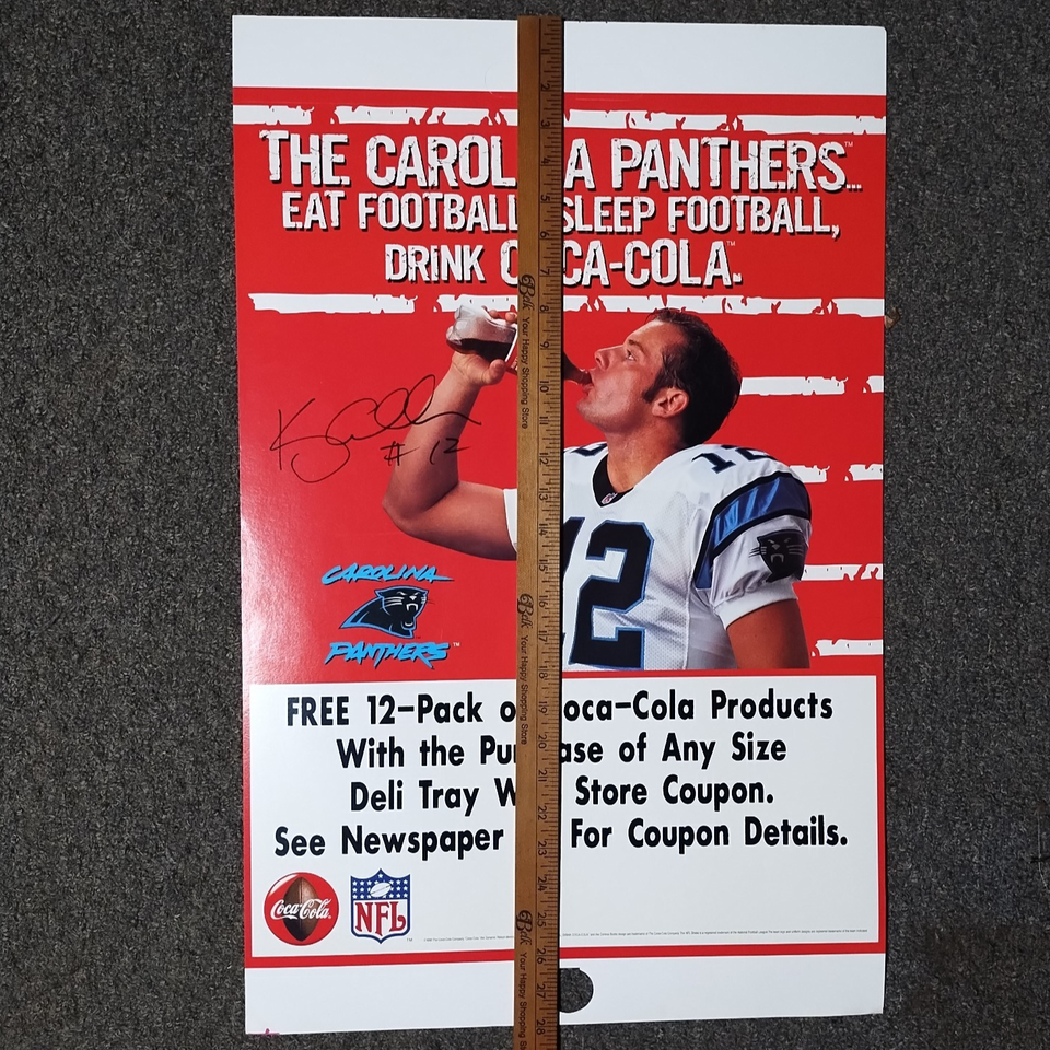 NFL Carolina Panthers Kerry Collins Coca Cola Store Print Ad Poster ...