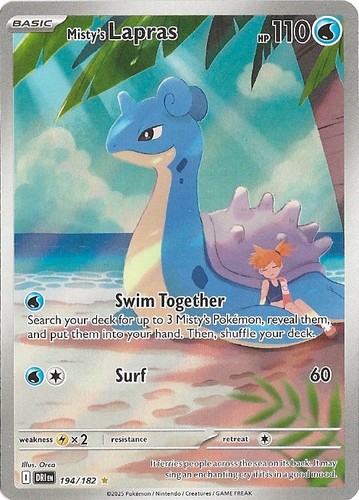 Misty's Lapras 194/182 Sv10: Pokemon Destined Rivals Art Rare Holo | eBay