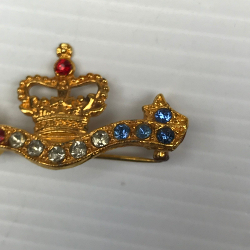 Vintage Crown Jewel Pin Badge | eBay