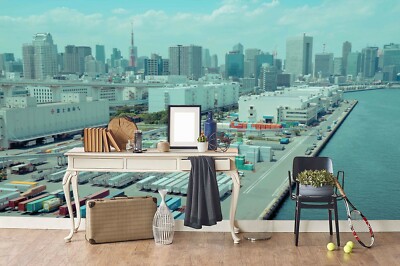 3D Ocean Factory Wallpaper Wall Mural Removable Self-adhesive 156 ...