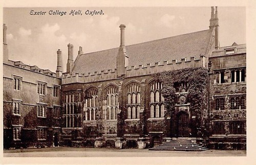 Exeter College Hall Oxford England Vtg Postcard M26 | eBay