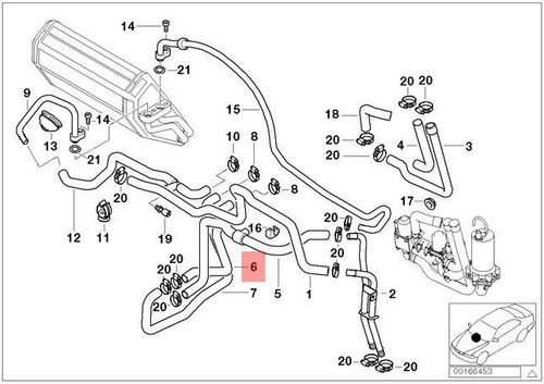 Genuine BMW HOSE For Heater Control Valve And Left Radiator OEM ...