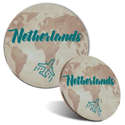 Mouse Mat & Coaster Set Netherlands World Travel Airplane #60983 | eBay UK