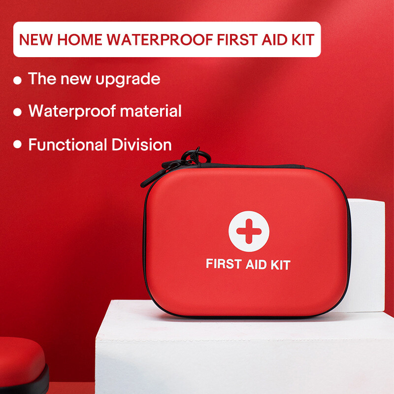 Mini First Aid Kit 99 Pieces Water-Resistant Hard Shell Small Case For ...