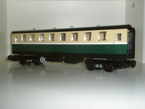 Lego Train - MOC Passenger Coach - Dark Green - New - Emerald 10194 ...