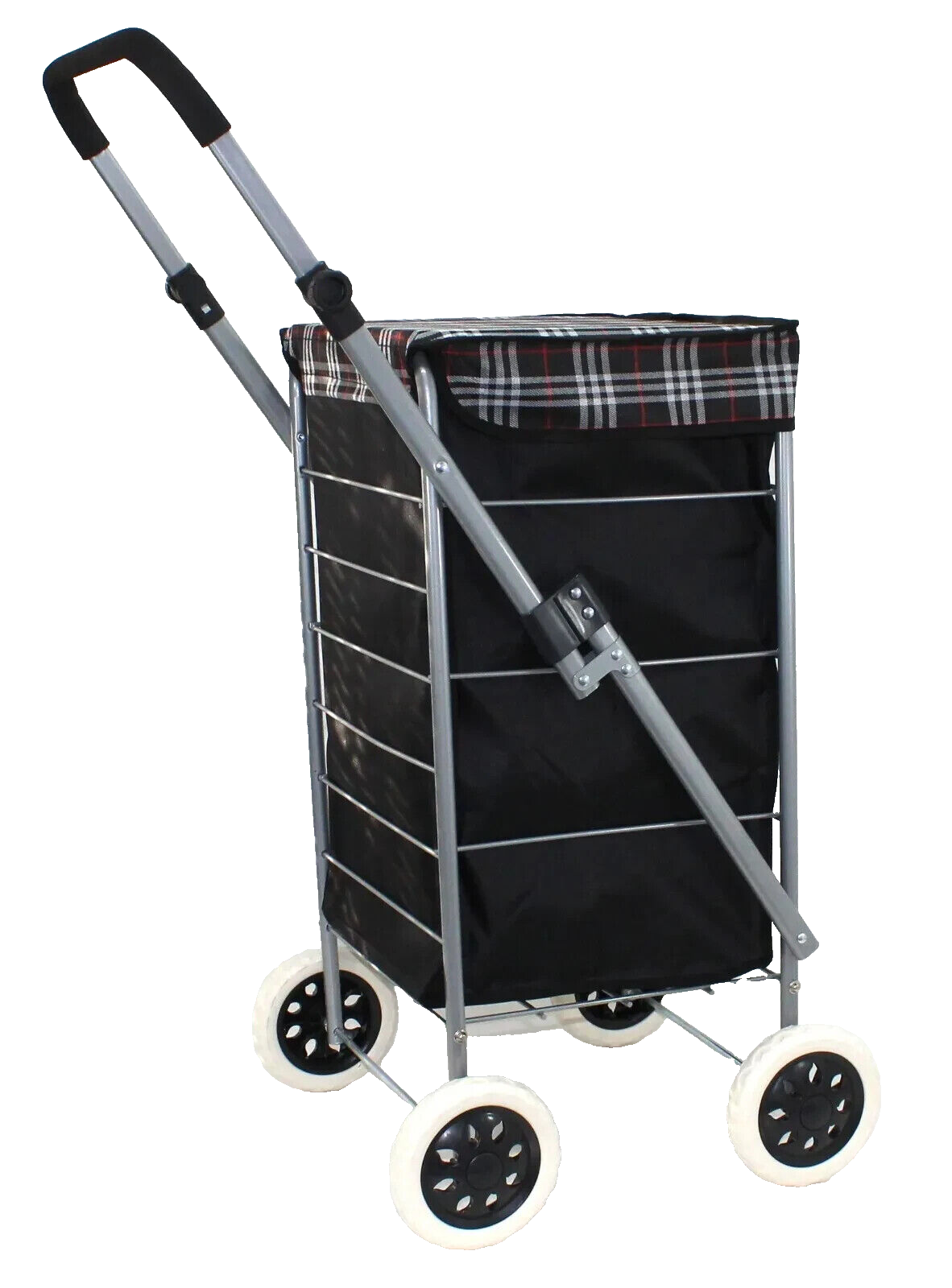 NEW! 4 Wheel Folding Shopping Trolley Mobility Trolley Bag Cart Market ...