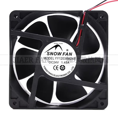 1PCS SNOW FAN Fan YY12038M24B DC24V 1.45A 12CM 120*38MM 2 Wire cooling ...