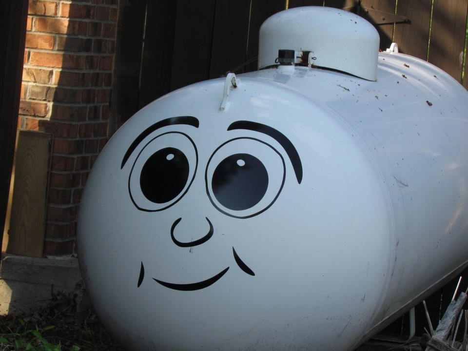 Propane Tank Funny Face - Quality Vinyl Decal Sticker - Select Color | eBay