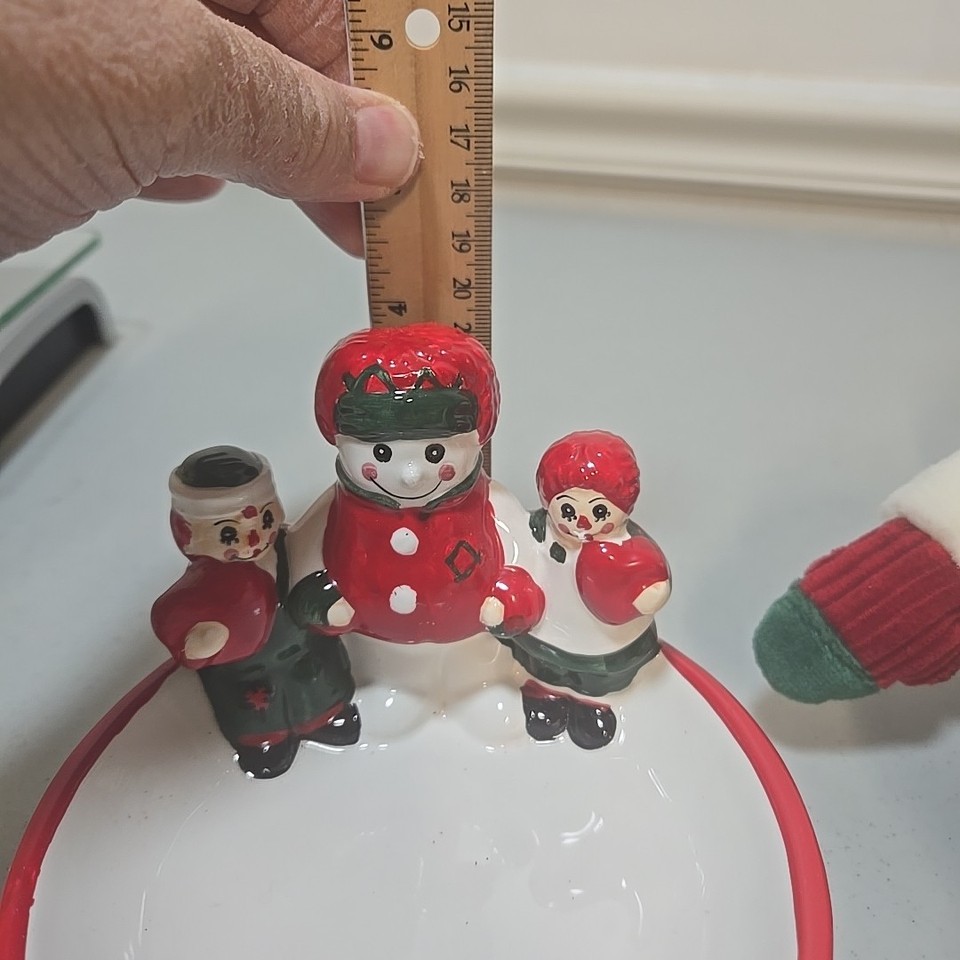 Snowden Raggedy Ann And Andy Candy Dish And Plush Snowman | eBay