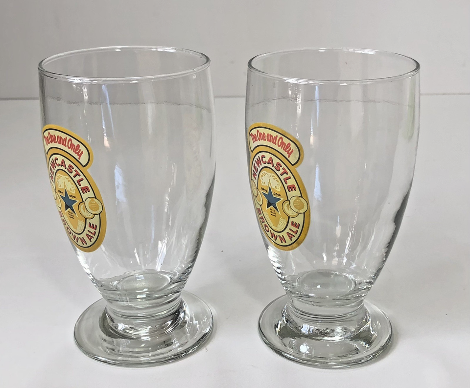 Newcastle Brown Ale, Wellington Schooner 12oz Beer Glasses x 2 | eBay UK
