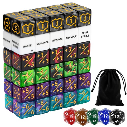 65 Dice Counters For Magic The Gathering MTG CCG Card Gaming Gift RARE ...