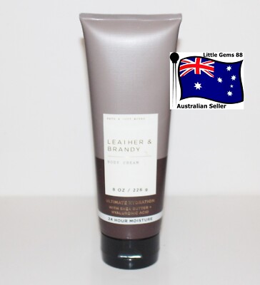 BATH & BODY WORKS * Leather & Brandy * ULTIMATE HYDRATION BODY CREAM ...