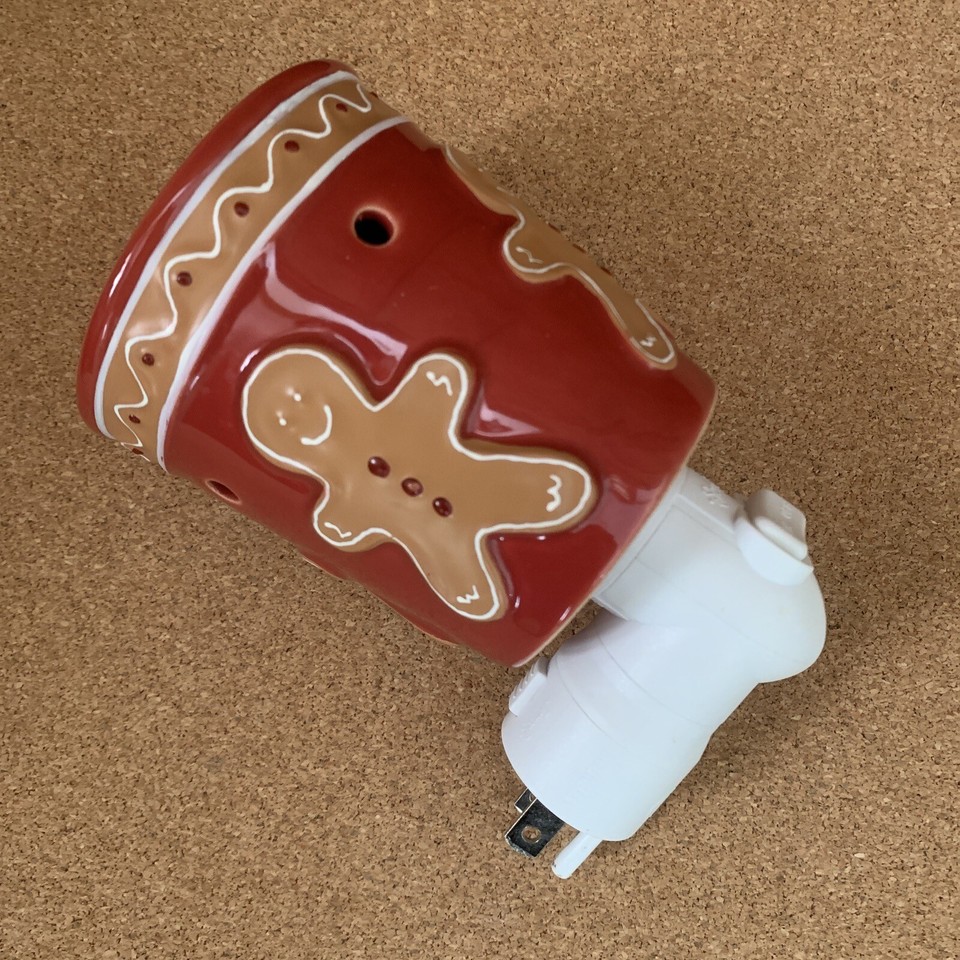 Retired Scentsy Gingerbread Man Red Ceramic Wall Plug-In Wax Warmer | eBay