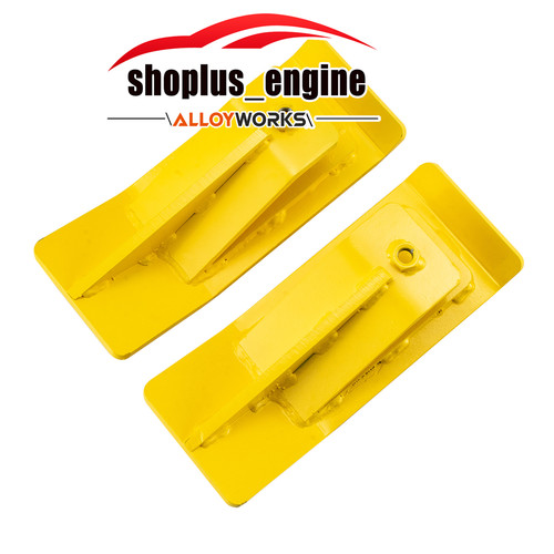 2X YELLOW Tractor Bucket Ski Edge Tamer Protector Snow Removal ...