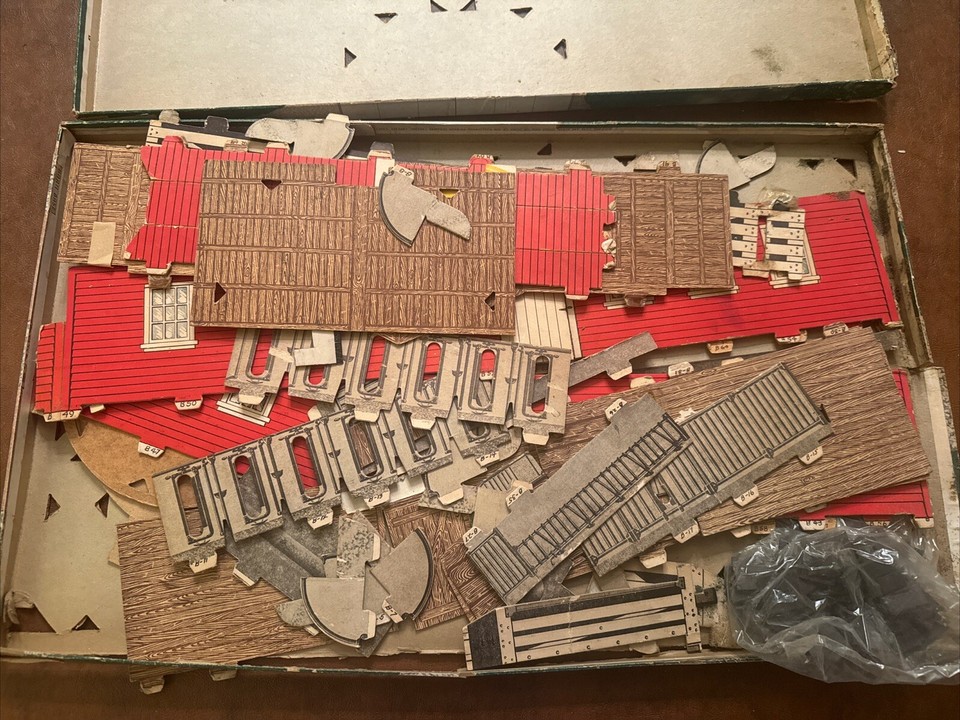 Vintage Antique 1940 Warren Paper Products BUILT-RITE Farm Set 100 ...