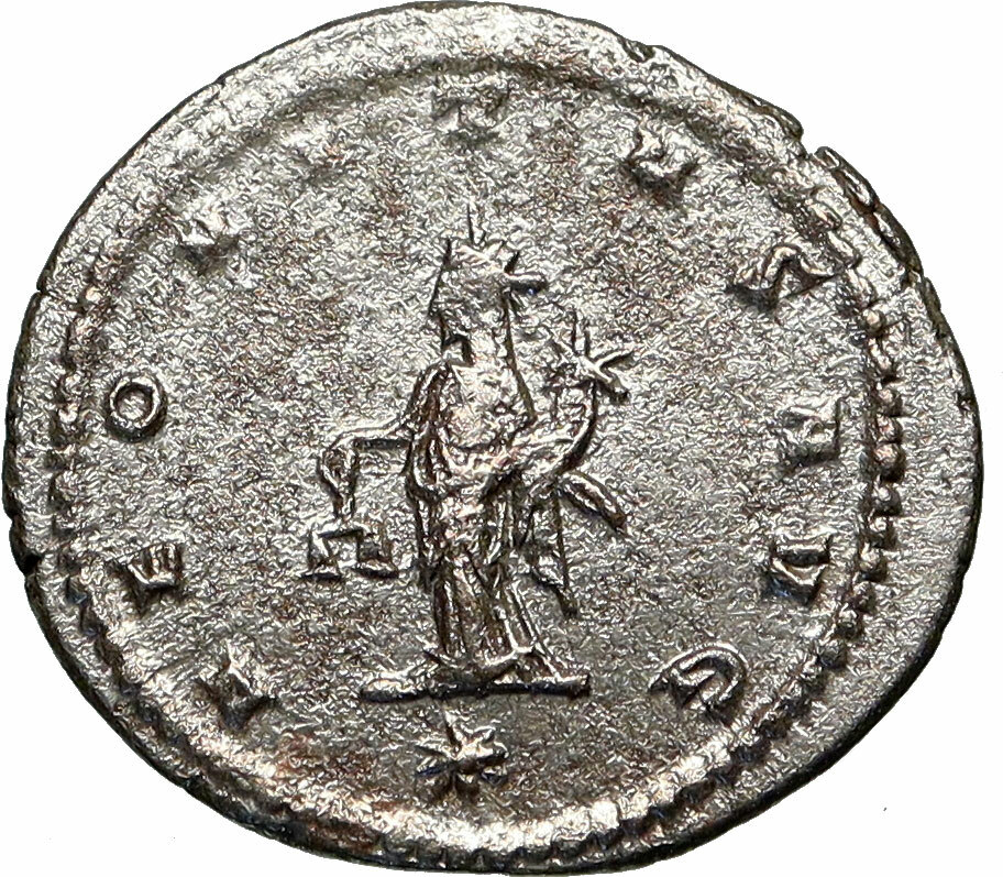 GALLIENUS Authentic Ancient 263AD Antioch Genuine Roman Coin AEQUITAS ...