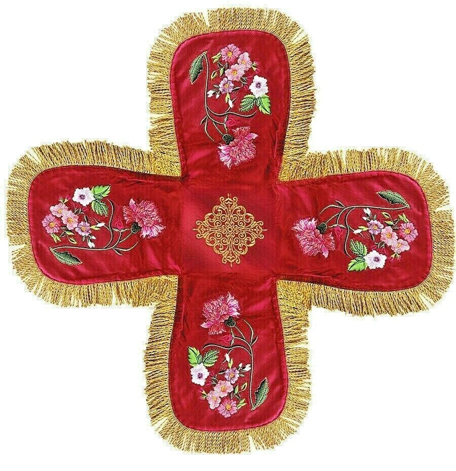 Greek Orthodox Embroidered Altar Mass Chalice Pall Cover Cloth Custom ...