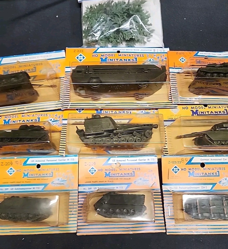 Lof Of Roco Minitanks HO Model Miniatures: WWII Military Tanks Lot Of 9 ...